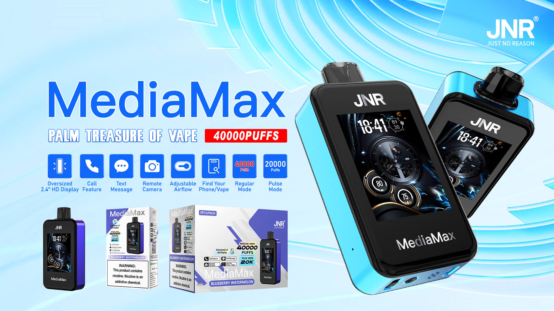 JNR MediaMax 40K Puff Vape | Groothandel in Vape Disposables